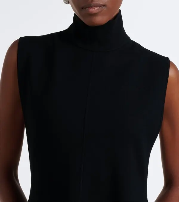 Sportmax Turtleneck Tiered Maxi Dress