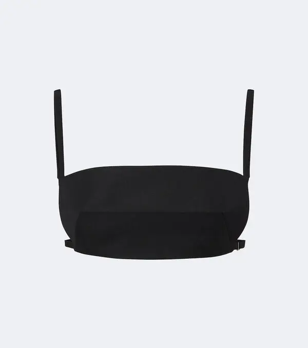 JIL SANDER Open-back Wool And Silk Bandeau Top