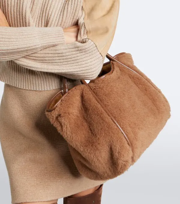 Max Mara Medium Leather-trimmed Tote Bag