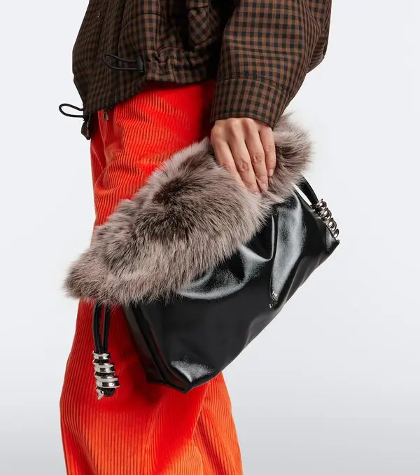 Loewe Flamenco Medium Leather Clutch