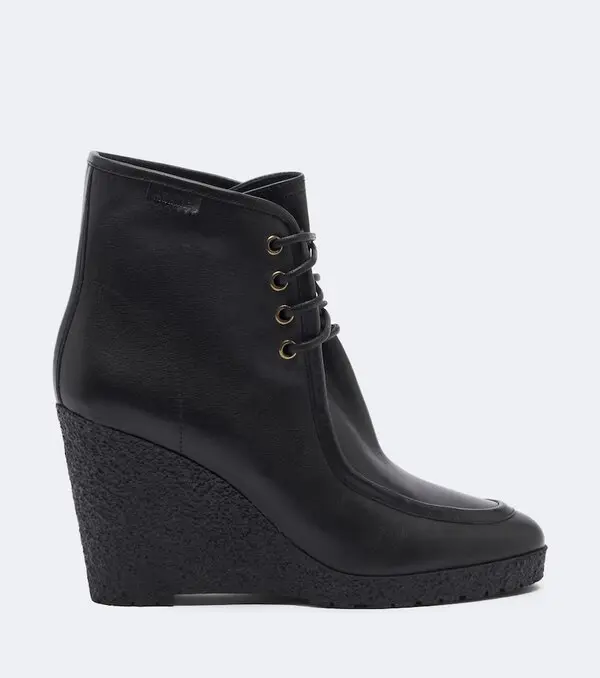 Isabel Marant Étoile Cylia Leather Wedge Ankle Boots