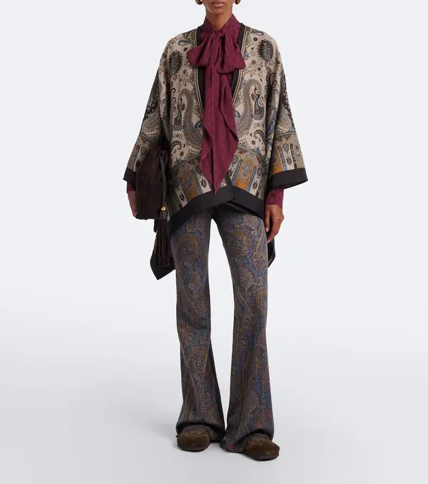 Etro X Birkenstock Boston Embroidered Suede Clogs