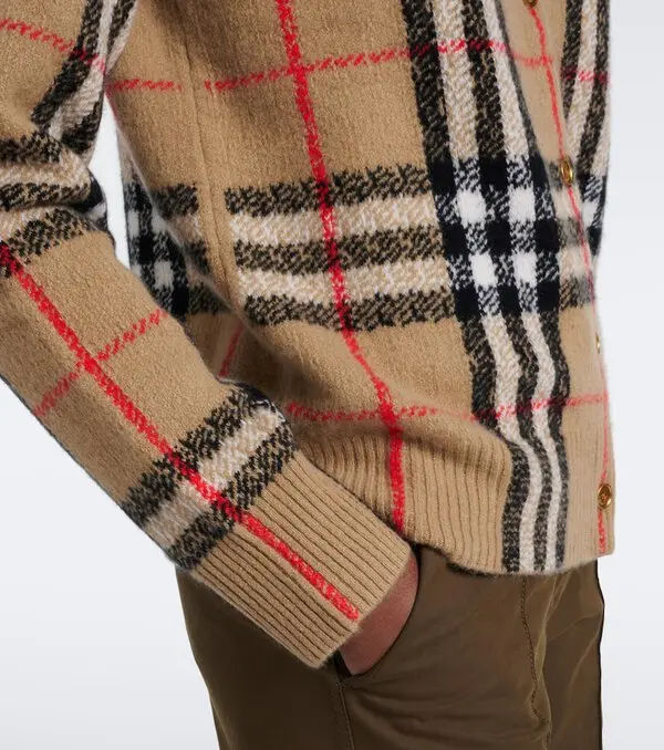 Burberry Check Cashmere Cardigan