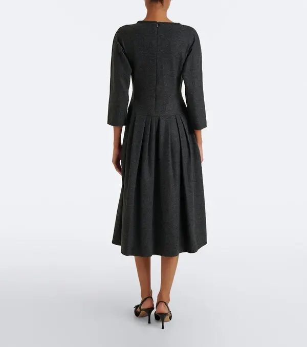 Max Mara Embellished Melange Maxi Dress