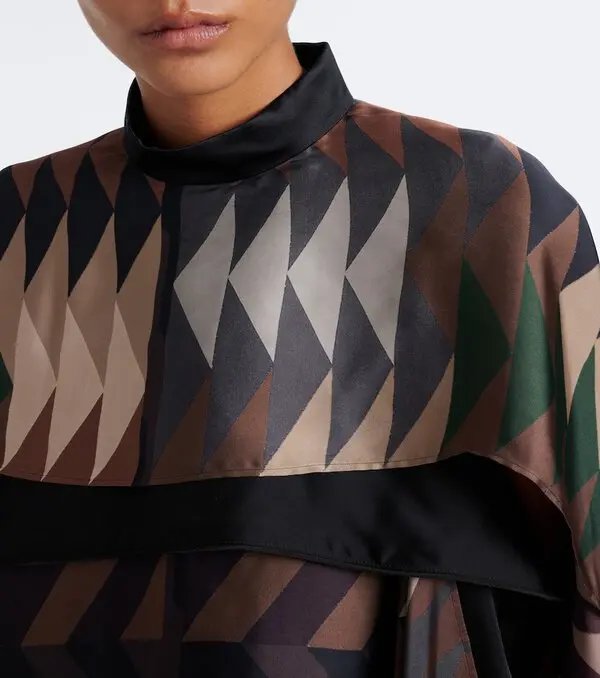 Sacai Printed Satin Top