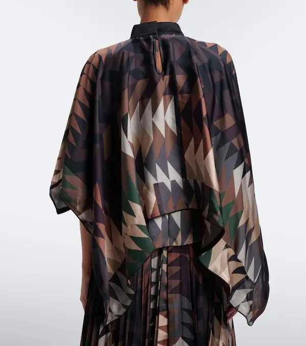 Sacai Printed Satin Top