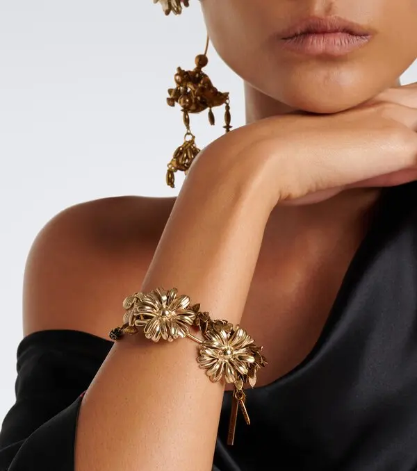 Dries Van Noten Floral Embellished Bracelet