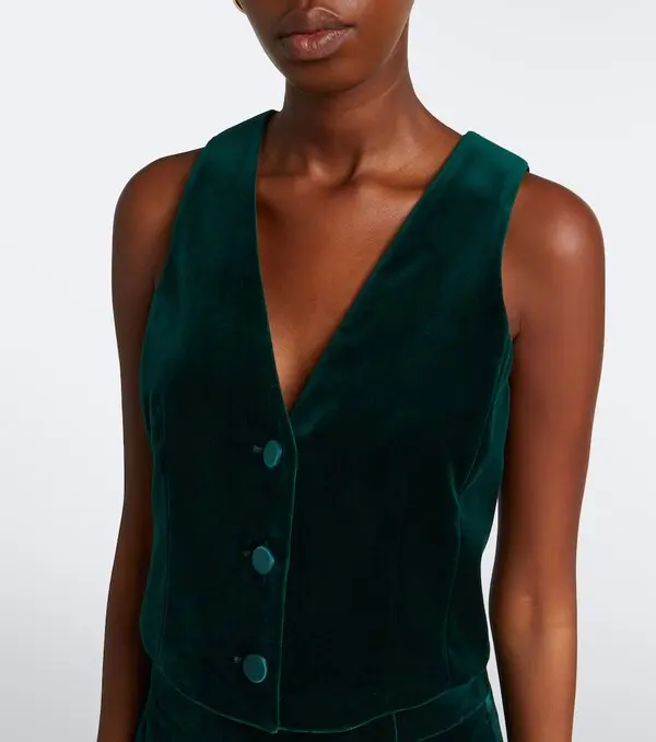 Max Mara Elegante Cotton Velvet Vest
