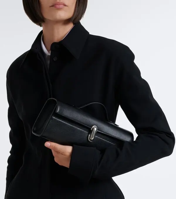 Savette Symmetry Slim Small Leather Top Handle Bag