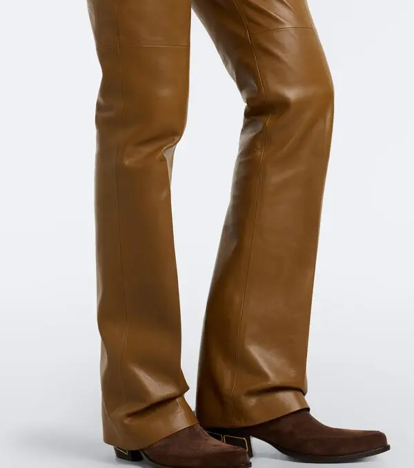 Dorothee Schumacher Leather Flared Pants