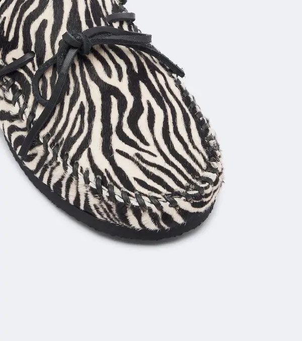 Isabel Marant Étoile Fitza Zebra-print Calf Hair Loafers
