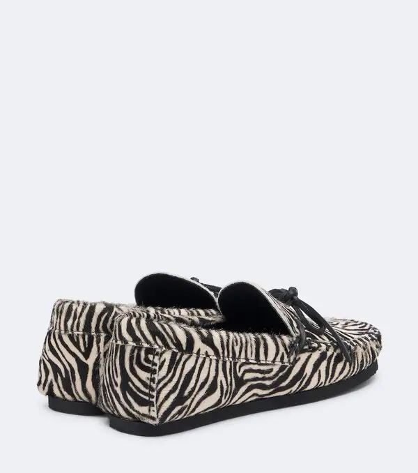 Isabel Marant Étoile Fitza Zebra-print Calf Hair Loafers