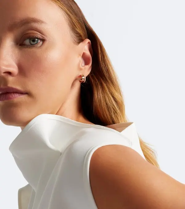 REPOSSI Berbere 18kt Rose Single Hoop Earring With Diamonds