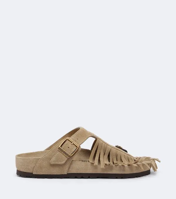 Etro X Birkenstock Gizeh Fringed Suede Sandals
