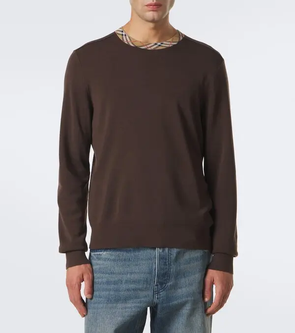 Burberry Check Wool Sweater