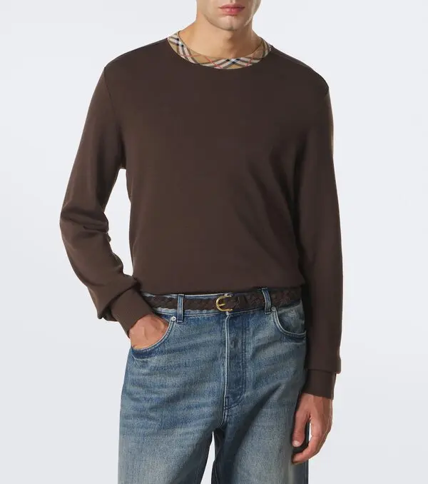 Burberry Check Wool Sweater