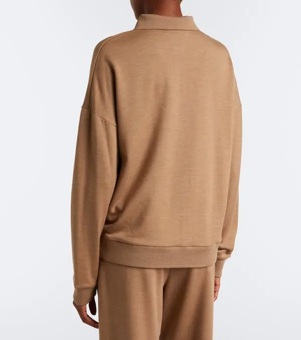 Max Mara Virgin Wool Polo Sweater - Brown