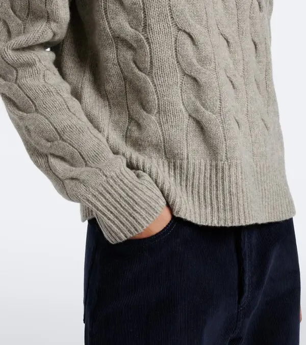 Polo Ralph Lauren Cable-knit Wool And Cashmere Sweater