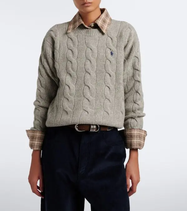 Polo Ralph Lauren Cable-knit Wool And Cashmere Sweater