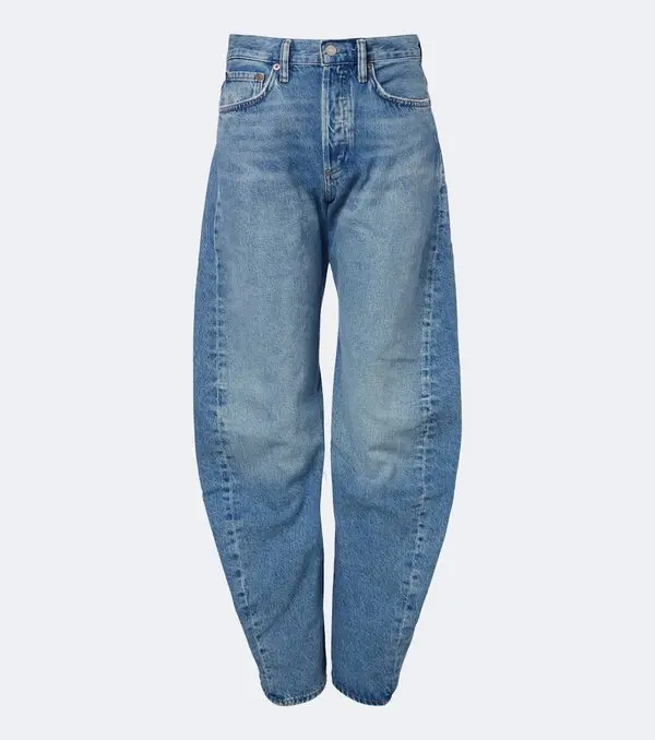 AGOLDE Spiral Faded Barrel-leg Jeans
