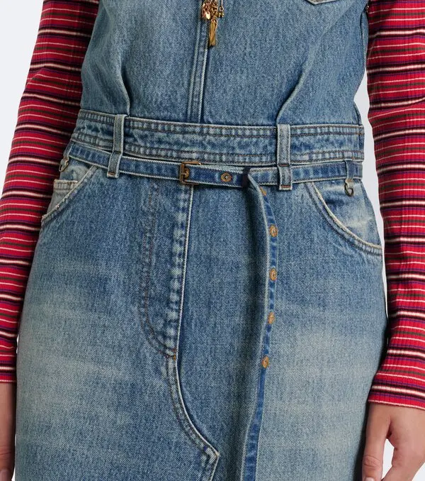 Dries Van Noten Denim Faded Maxi Dress