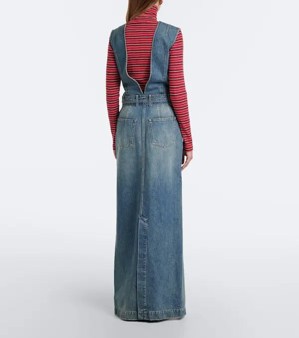 Dries Van Noten Denim Faded Maxi Dress