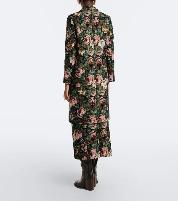 Dries Van Noten Floral Jacquard Coat