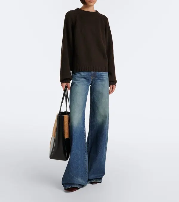 Khaite Dano Faded Wide-leg Jeans