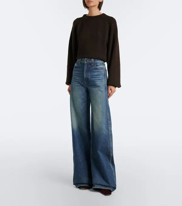 Khaite Dano Faded Wide-leg Jeans