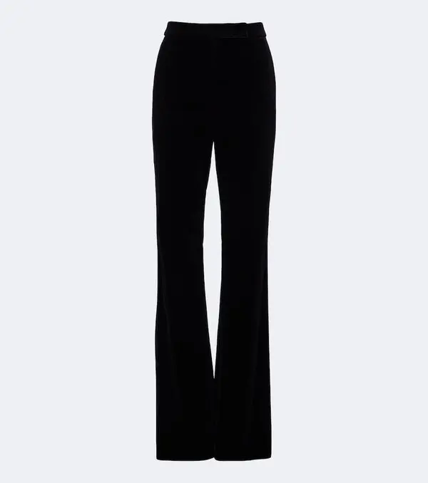Max Mara Elegante Cotton Velvet Straight Pants