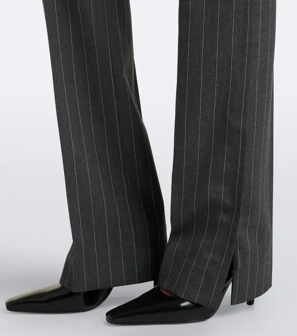 Sportmax Pinstriped Wool-blend Flared Pants