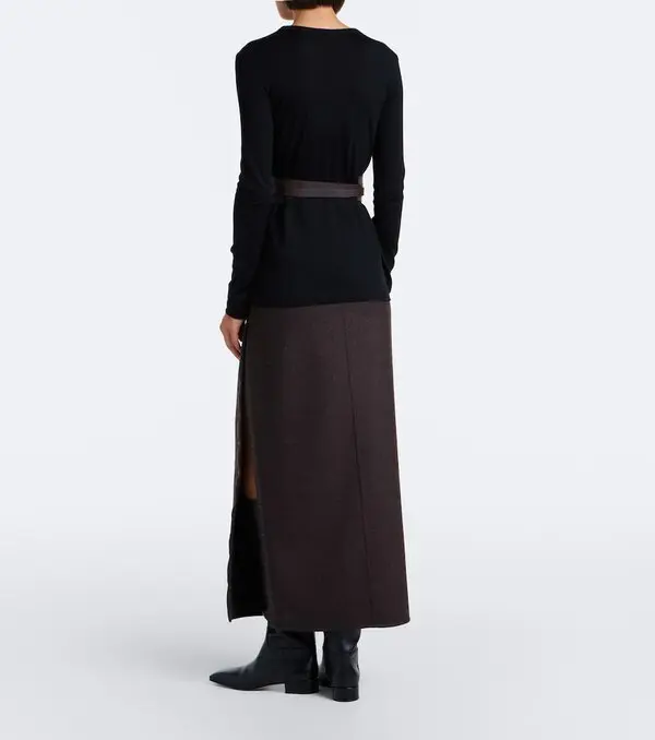 Max Mara Virgin Wool Maxi Skirt