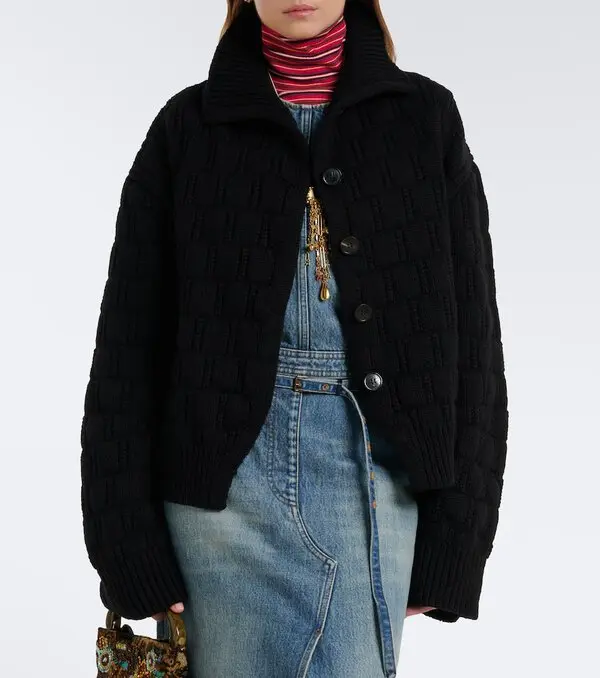 Dries Van Noten Wool And Cashmere Cardigan