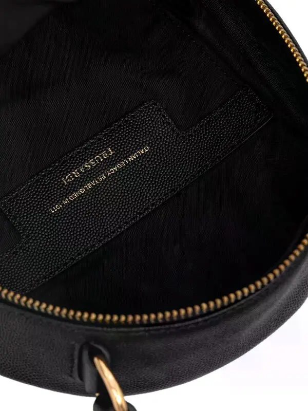 TRUSSARDI Small Cameo Logo-plaque Pebbled-effect Backpack
