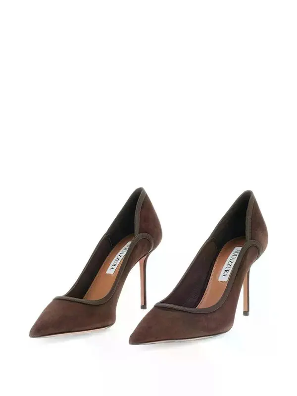 AQUAZZURA Suede Pointed-toe Pumps