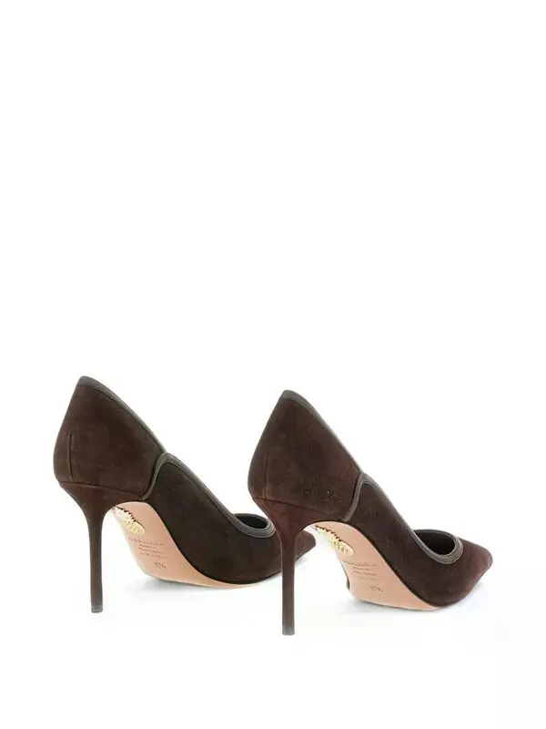 AQUAZZURA Suede Pointed-toe Pumps