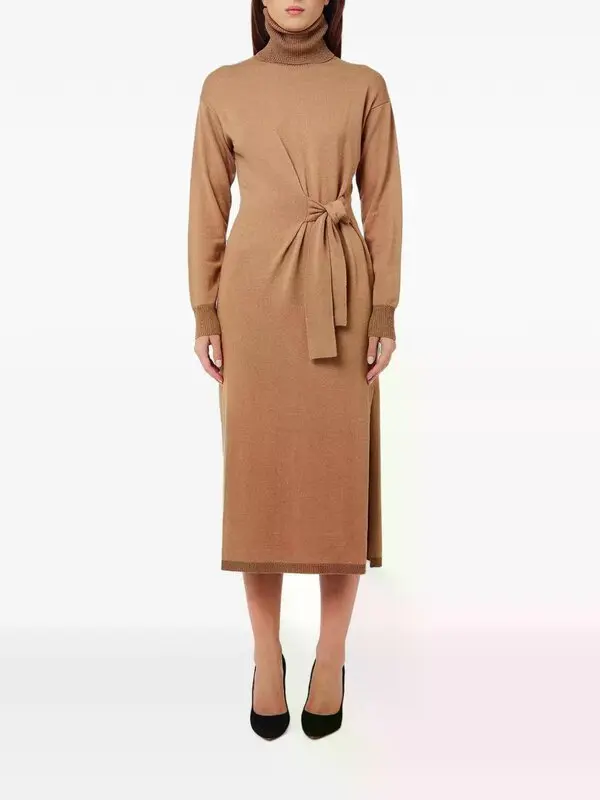 Liu Jo Roll-neck Belted Dress