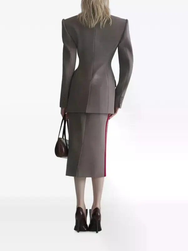 MUGLER Bi-color Midi Pencil Skirt