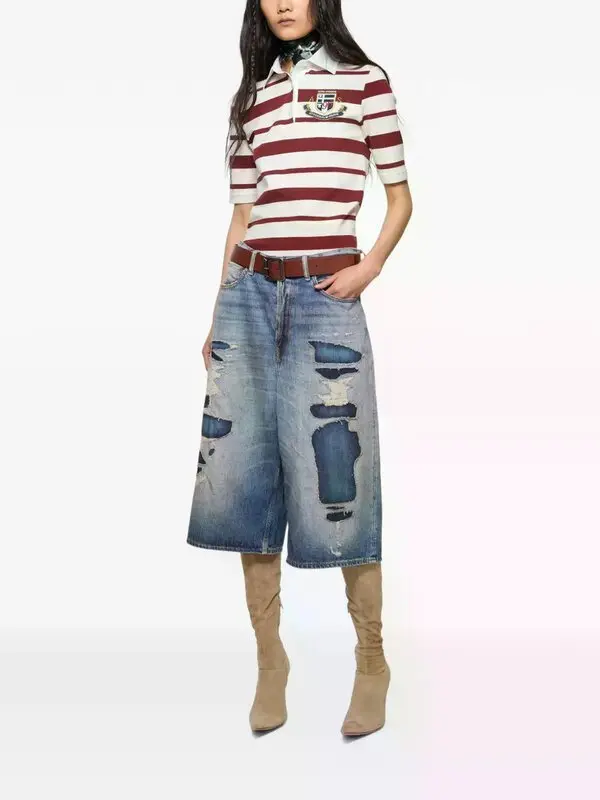 Acne Studios Mended Denim Shorts