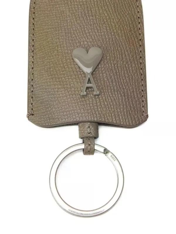 AMI Paris De Coeur Leather Keyring