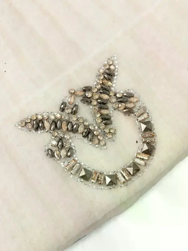 Pinko Love Birds Crystal-embellished Beanie Hat