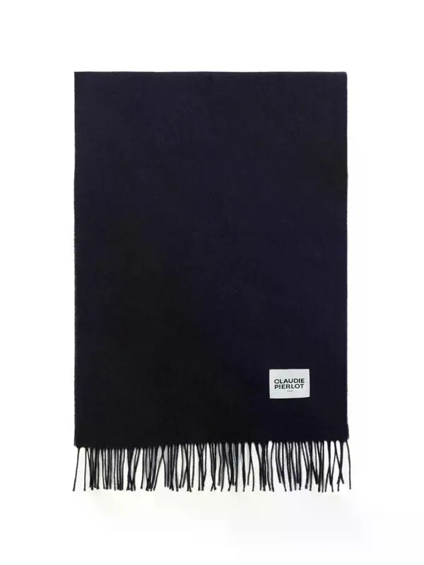 Claudie Pierlot Fringed Logo-patch Scarf