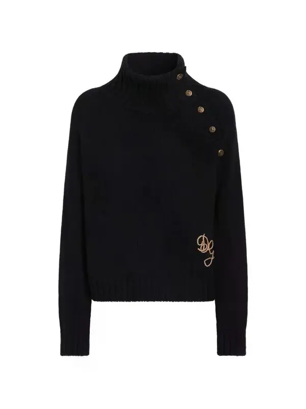 Dolce & Gabbana Smooth-knit Turtleneck With Logo