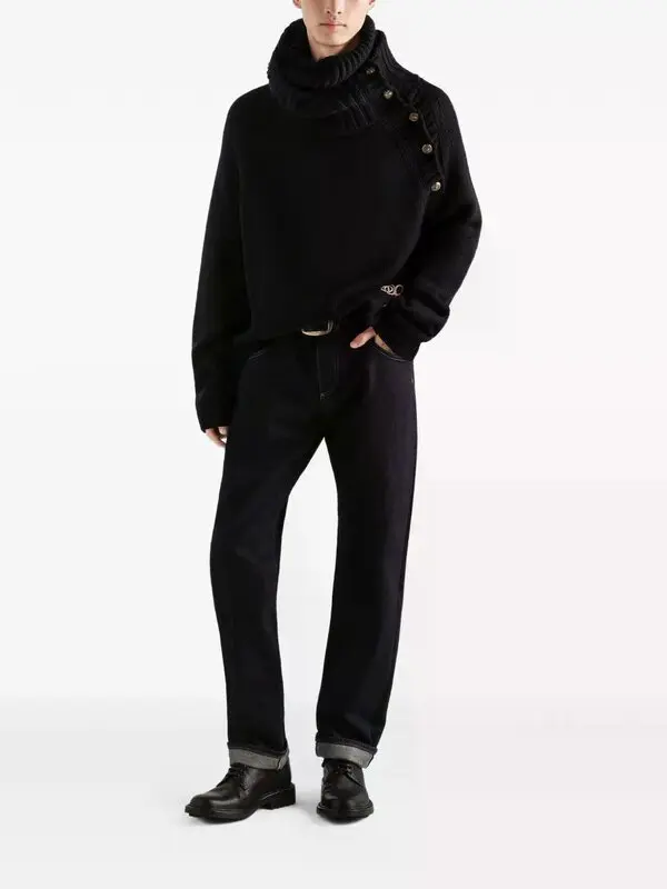 Dolce & Gabbana Smooth-knit Turtleneck With Logo