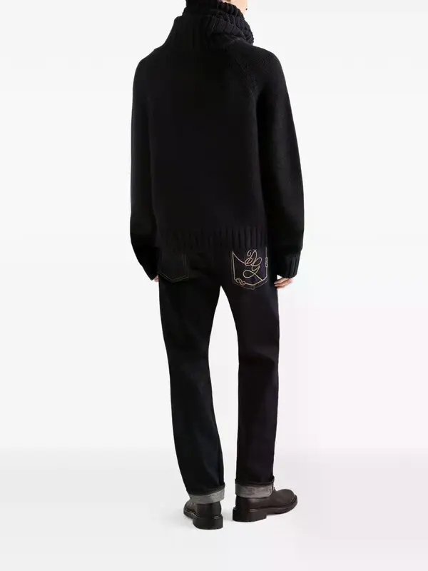 Dolce & Gabbana Smooth-knit Turtleneck With Logo