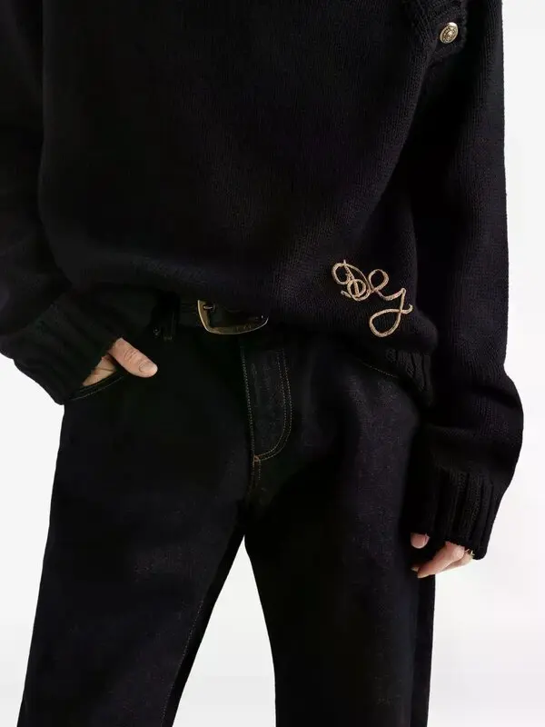 Dolce & Gabbana Smooth-knit Turtleneck With Logo