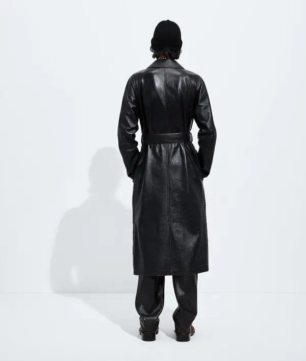 Bottega Veneta Weathered Leather Coat