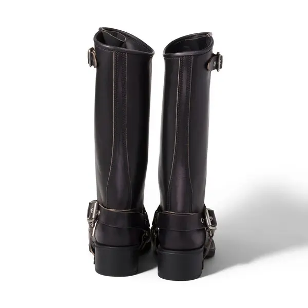 Miu Miu Leather Boots - Black