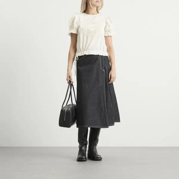 DAMSON MADDER Mabel Lace Insert Blouse