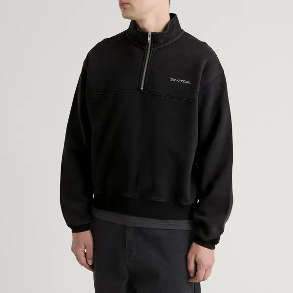 BUTTER GOODS Panel 1/4 Zip Sweatshirt